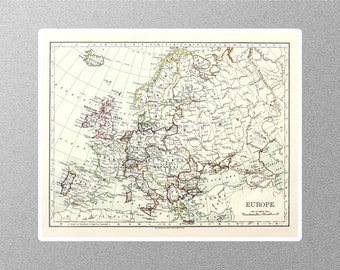 Where I've Been Europe Map Sticker Color in Sticker Euro Map Travel Map ...