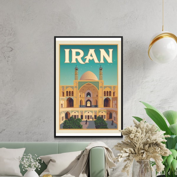 Vintage Iran Poster - Etsy