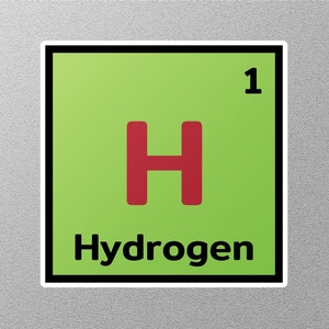 Hydrogen Periodic Element Sticker - Etsy