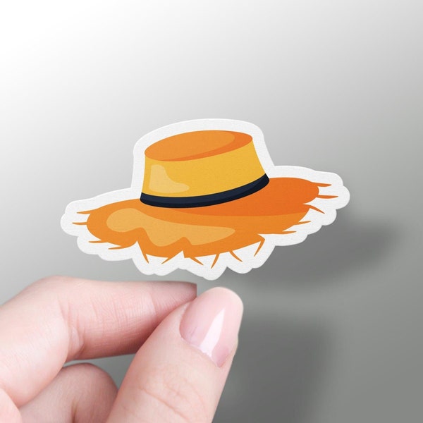 Straw Hat Sticker - Etsy