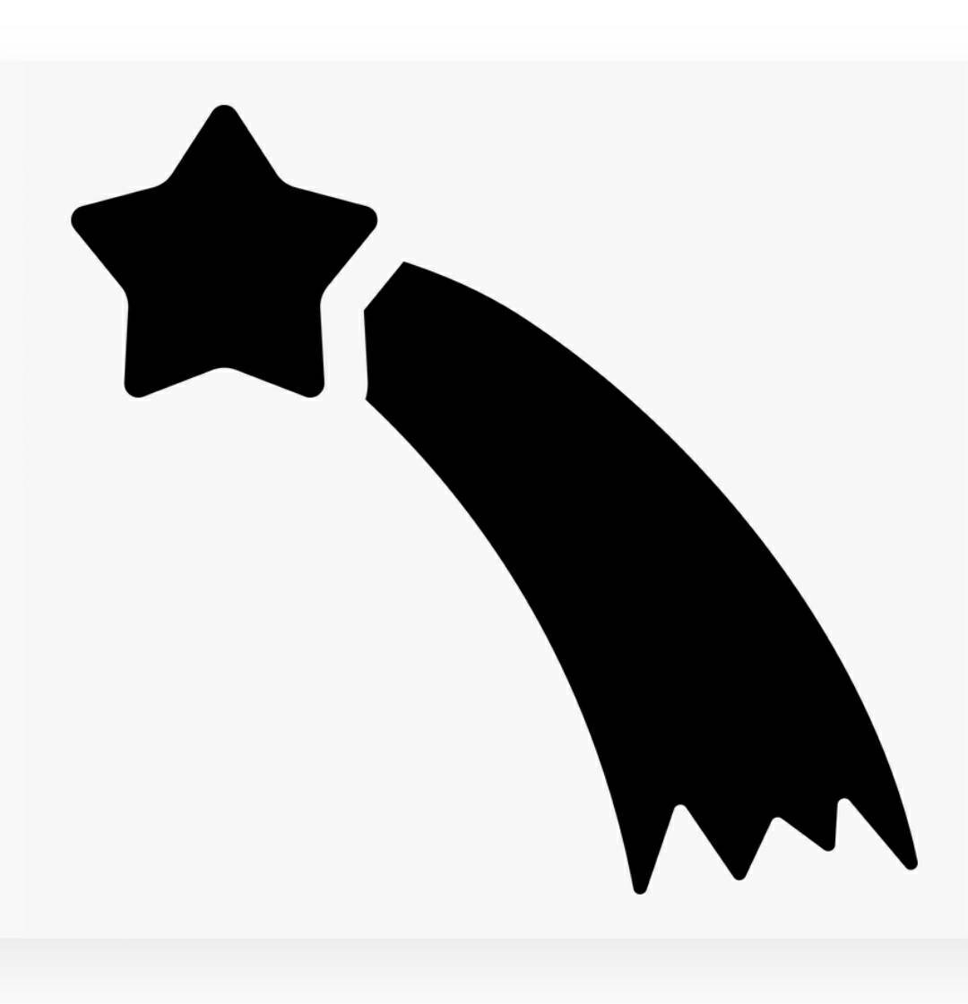 Shooting Star Vinyl Decal Sticker Black - Etsy