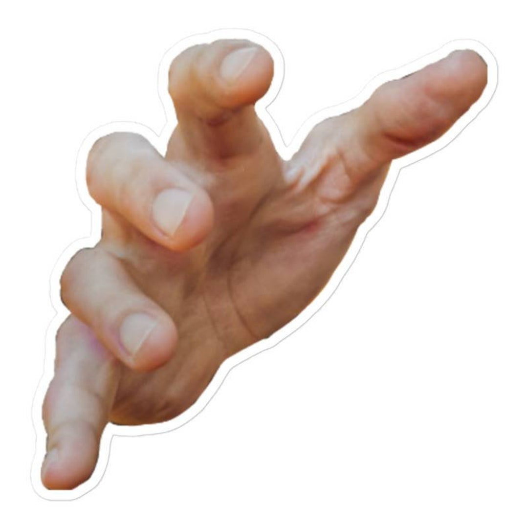 Hand Grabbing Sticker - Etsy