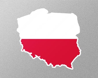 2 X 10cm Poland Flag Vinyl Stickers Polish Europe Travel Adventure ...