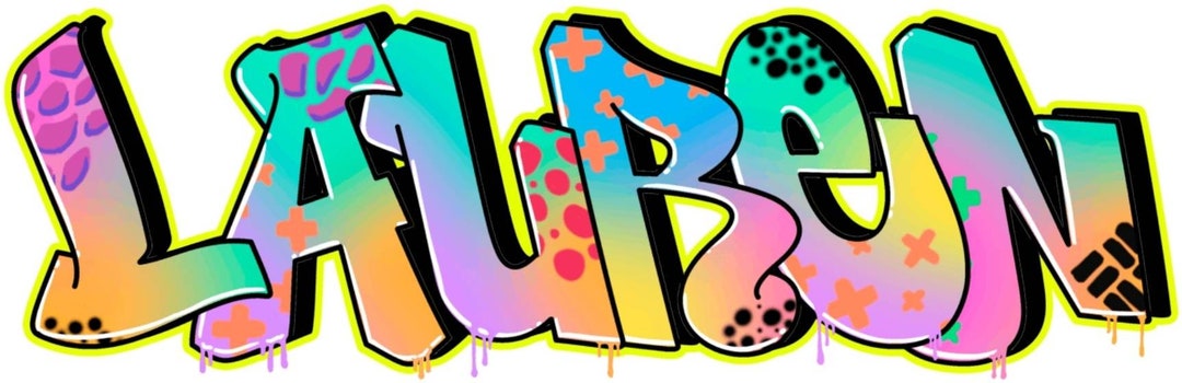 Custom Graffiti STICKERS Colorful - Etsy