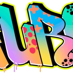Custom Graffiti STICKERS Colorful - Etsy