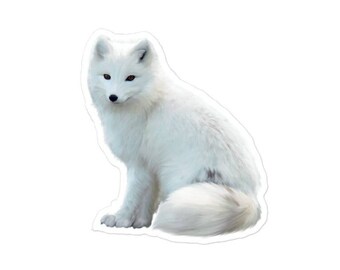 White Fox Sticker - Etsy