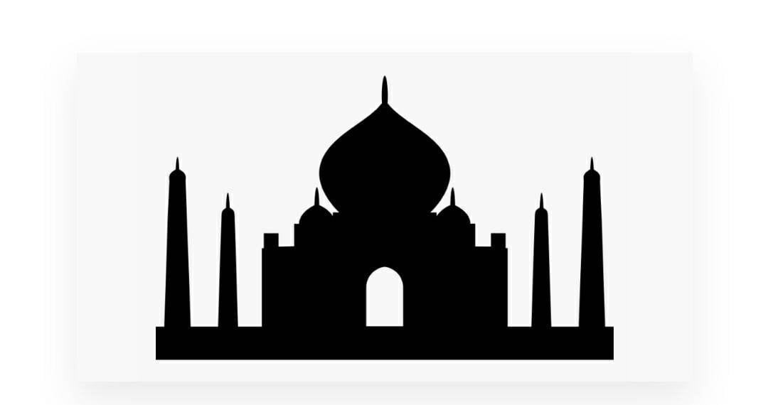 Taj Mahal Vinyl Decal Sticker Black - Etsy