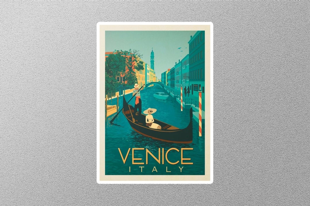 Vintage Venice Travel Sticker - Etsy