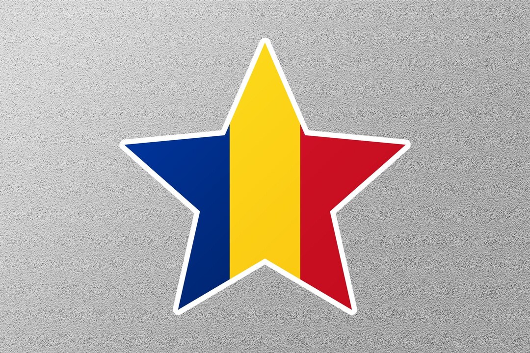 Romania Star Flag Sticker - Etsy