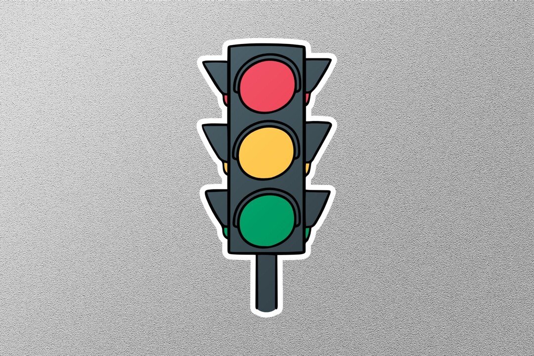 Traffic Light Street Sign Sticker - Etsy