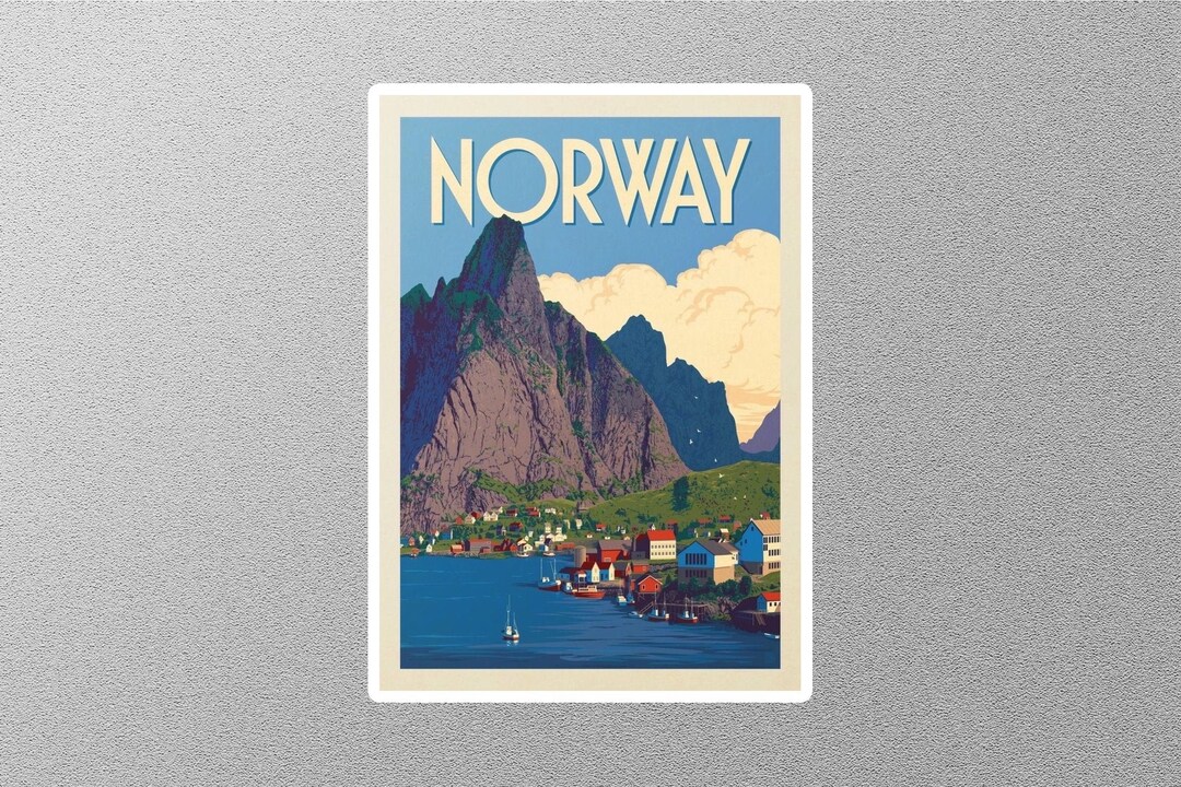 Vintage Norway Travel Sticker - Etsy