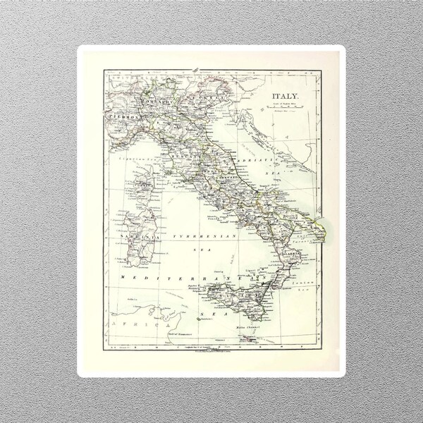 Italy Map - Etsy