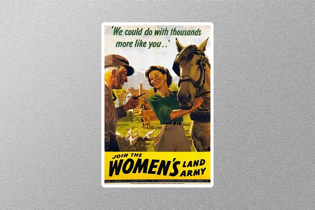 WW2 Women's Land Army Sticker - Etsy