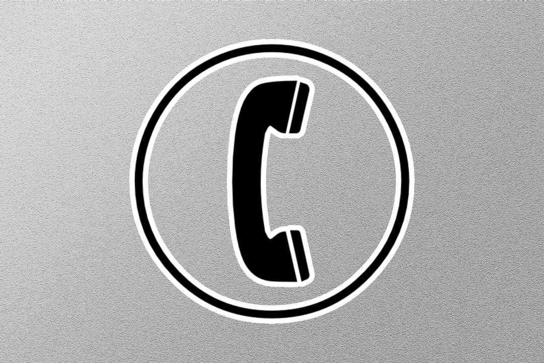 Telephone Icon Sticker - Etsy