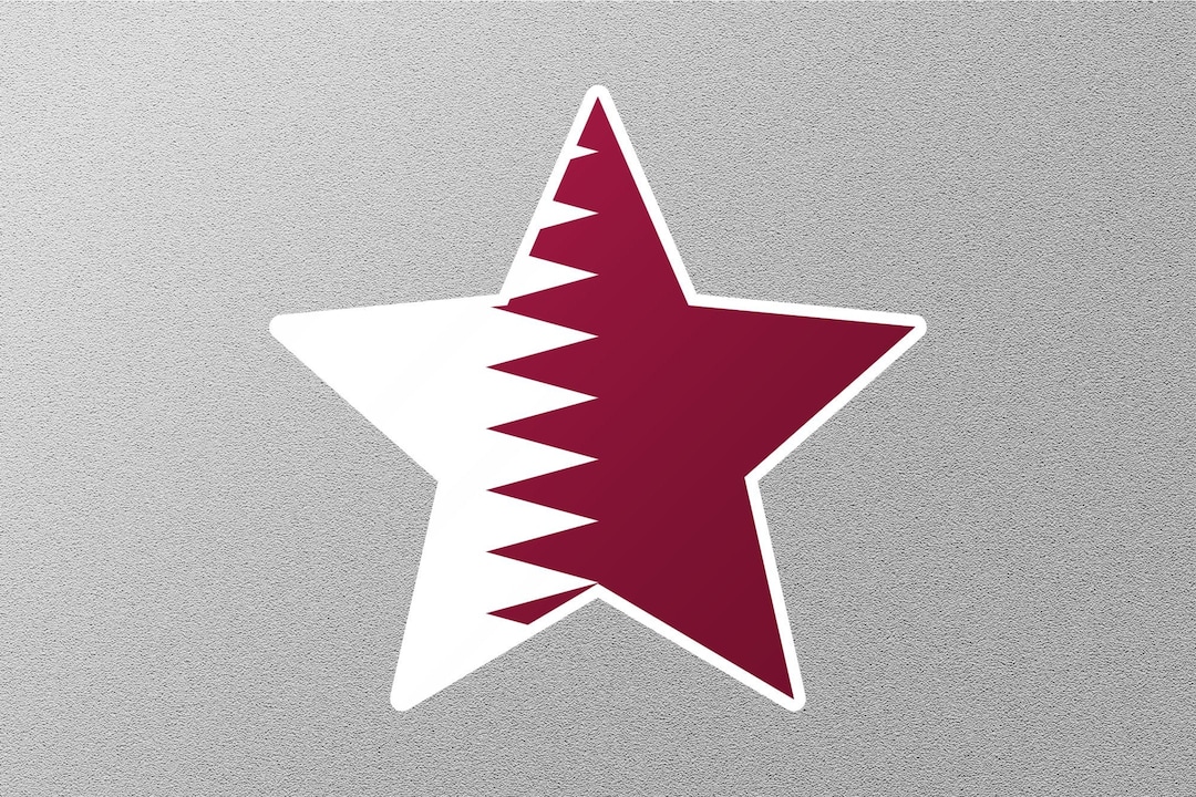 Qatar Star Flag Sticker - Etsy