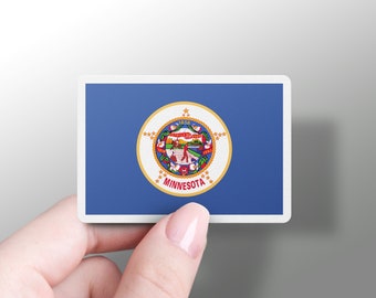 Minnesota State Flag Adhesive Decal, Vinyl Stickers - Etsy