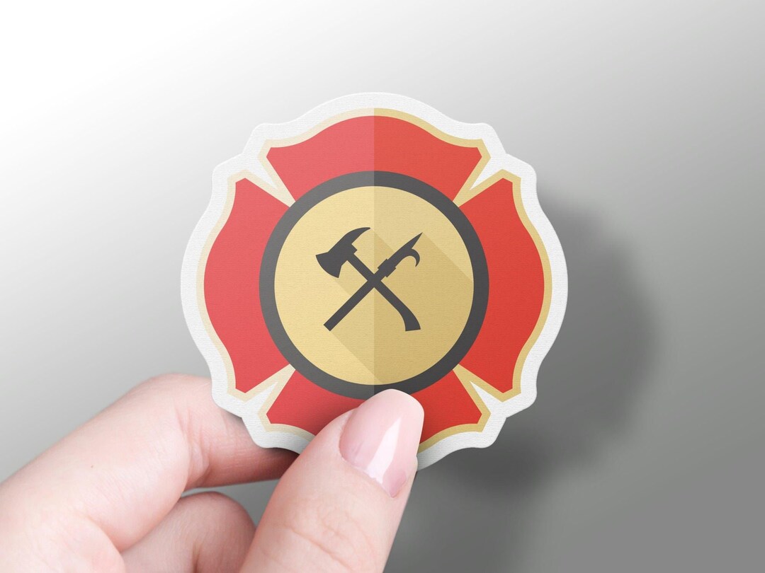 Firefighter Badge Sticker - Etsy