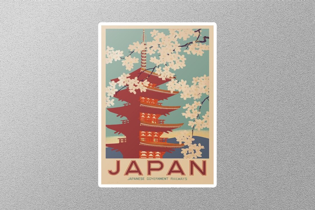 Vintage Japan Travel Sticker - Etsy