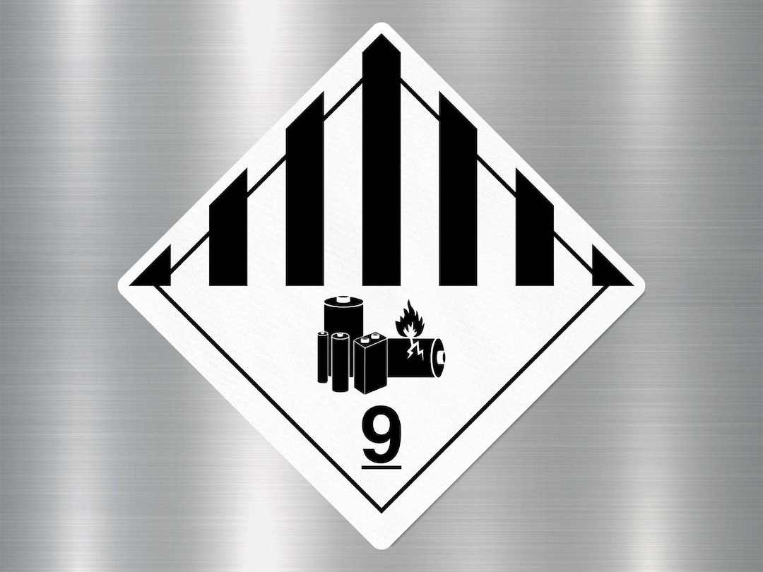 Hazard Class 9 Lithium Battery Labels Sign Sticker - Etsy