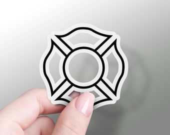 Fire Department Decal, Full Color Firefighter With Axes Decal, FD ...