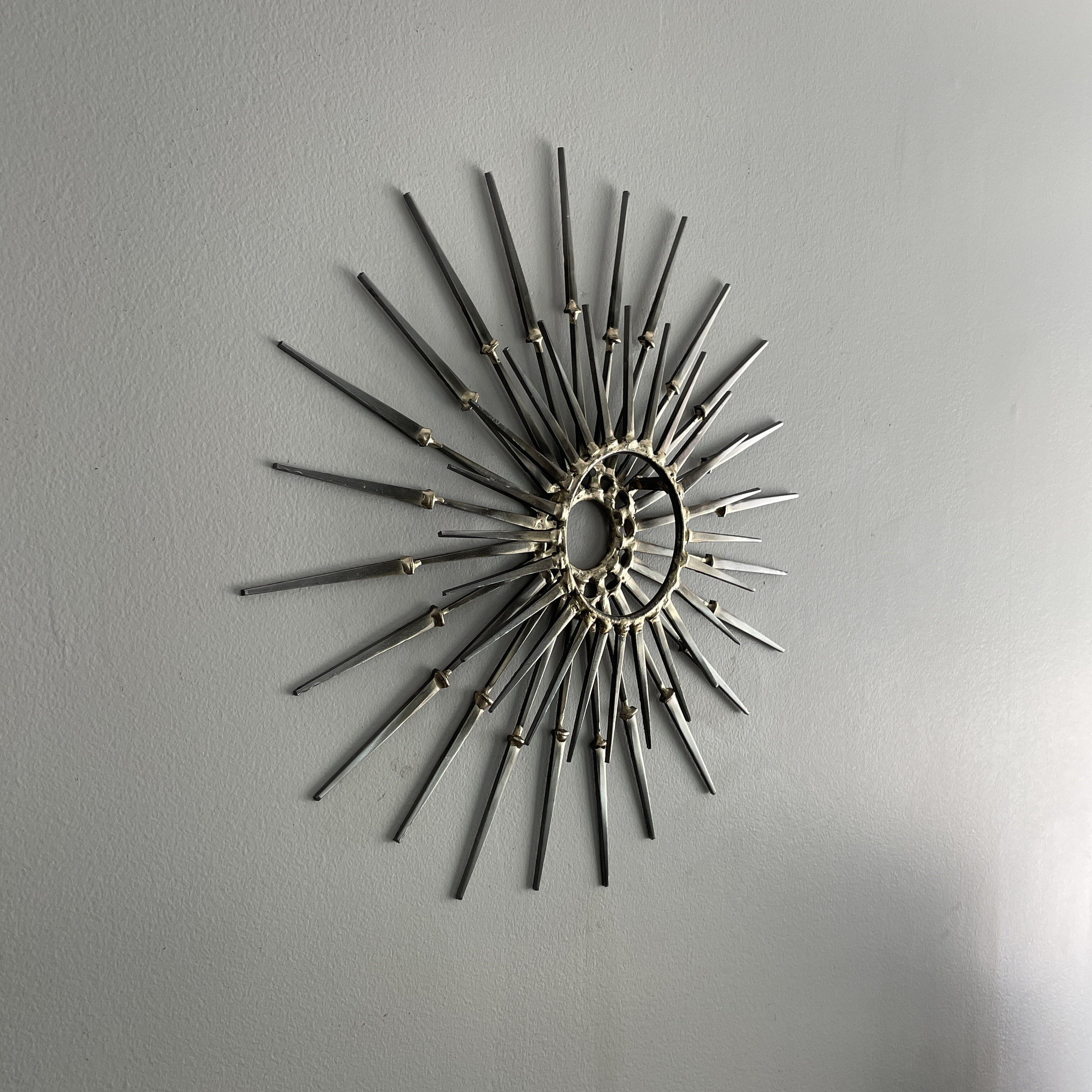Elevated Crown - Metal Wall Sculpture - Brutalist Mid-century Style - Etsy