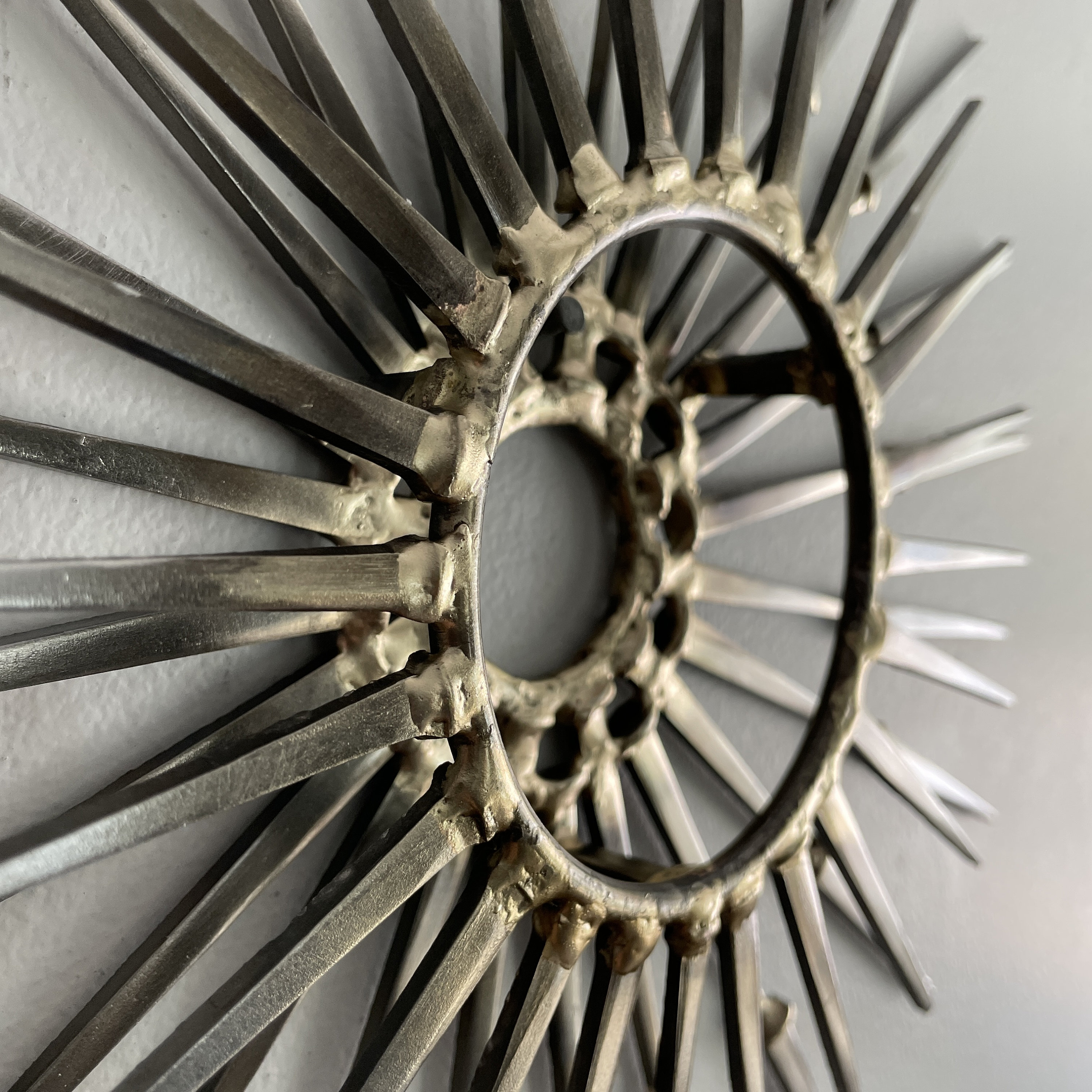 Elevated Crown - Metal Wall Sculpture - Brutalist Mid-century Style - Etsy