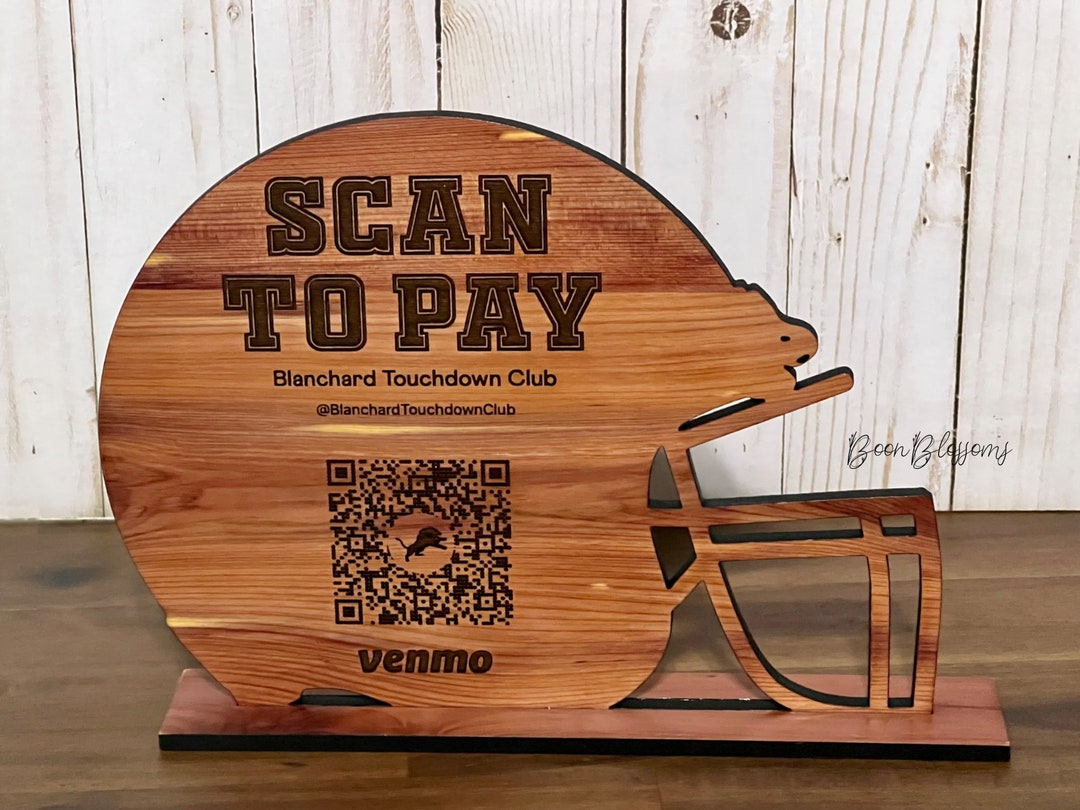 Football Helmet QR Code Sign - Etsy