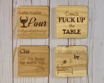 Drink Coasters Sassy Women Funny Coasters Coasters Humor - Etsy