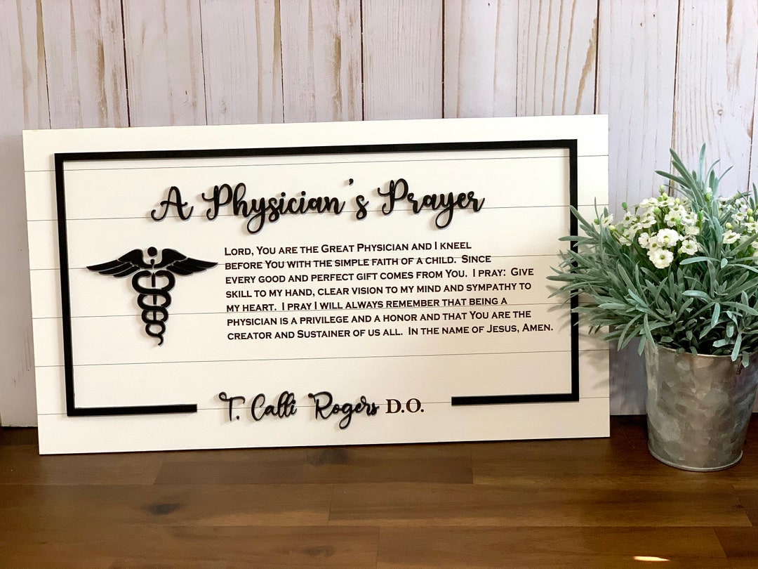 A Physician’s Prayer Sign - Etsy