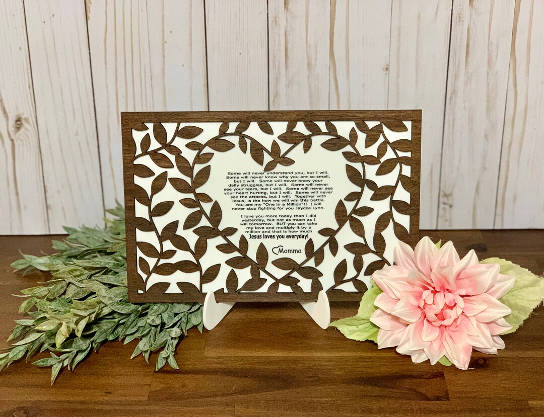 Heart Frame With Personalized Message - Etsy