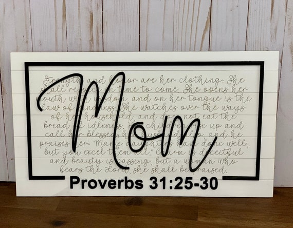 Mom Proverbs Sign - Etsy
