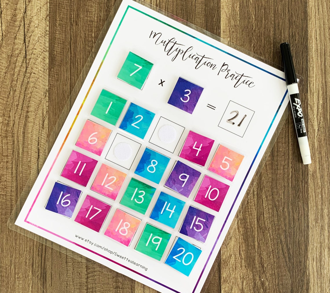 Multiplication Practice Game Elementry Grade Kids Games Math Lesson ...