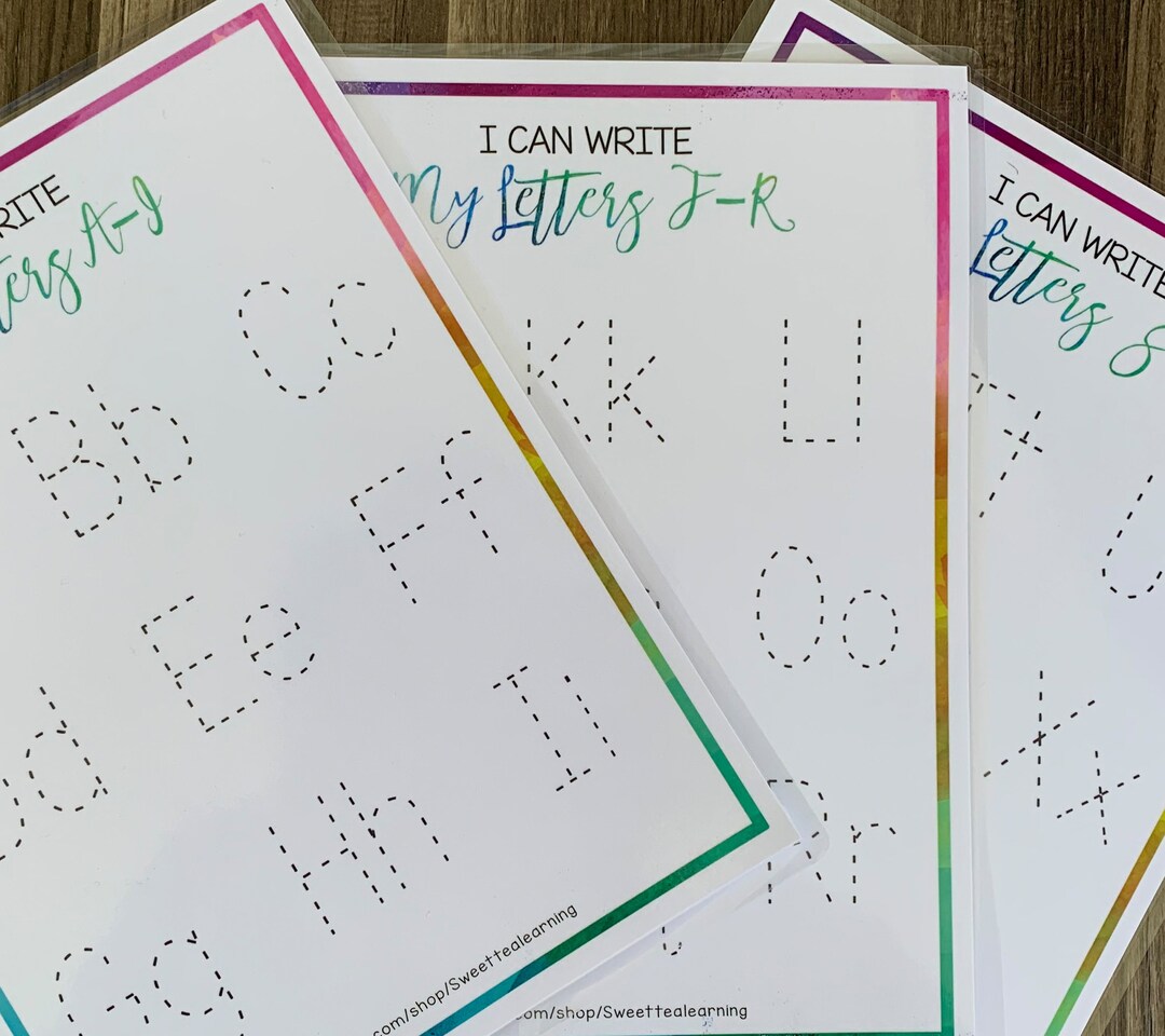 Handwriting Alphabet Tracing Sheet - Preschool Letters Worksheet Lesson ...