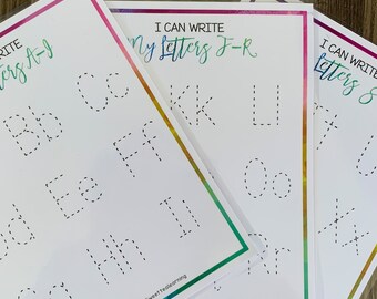 Handwriting Alphabet Tracing Sheet Preschool Letters Worksheet Lesson ...