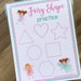 Fairy Shape Practice Tracing Worksheet Preschool Busy Book Homeschool ...