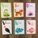 Animal Alphabet Flash Cards Learning Flashcards Preschool Toddler Baby ...