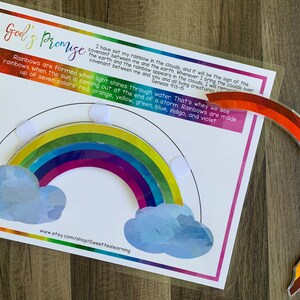 Rainbow Bible Story Printable Puzzle - Kids Learning Tools - Preschool ...