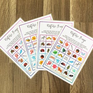 Kids Nature Bingo Game - Outdoor Activity - Printable Learning Games ...