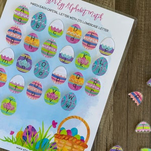 Easter Alphabet Match - Sprint Matching Puzzle - Preschool Letters ...