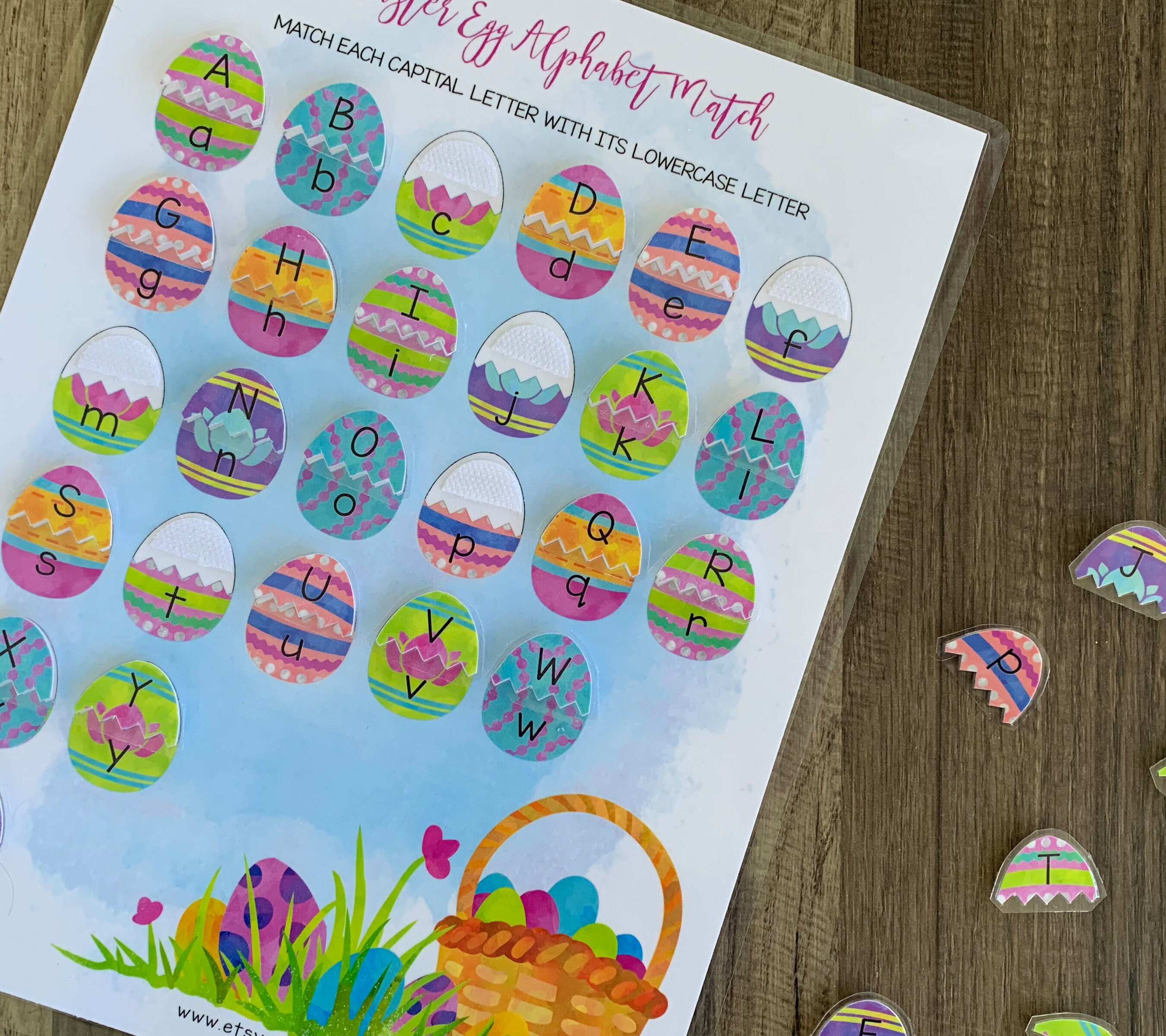 Easter Alphabet Match - Sprint Matching Puzzle - Preschool Letters ...