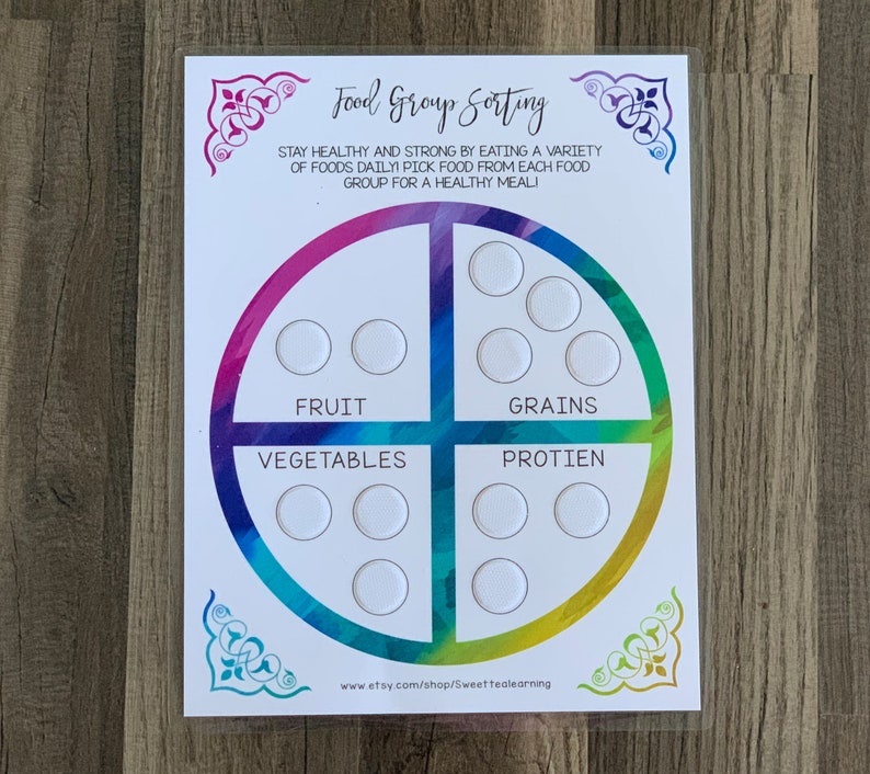 Food Group Sorting Game - Preschool Homeschool Activity - Busy Book ...