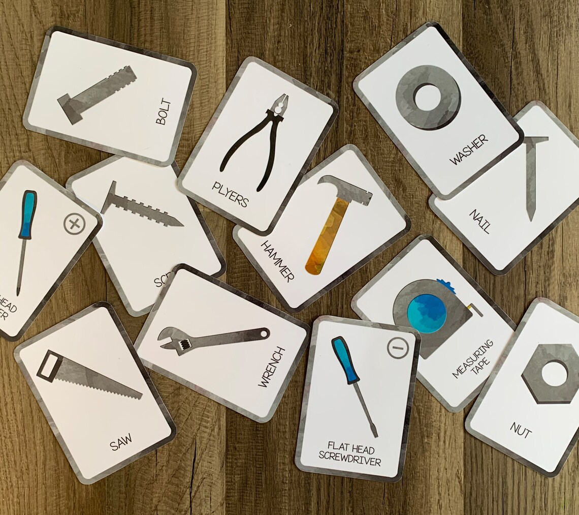 Kids My Toolbox Learning Game Set - Puzzle and Flash Cards - Busy Book ...