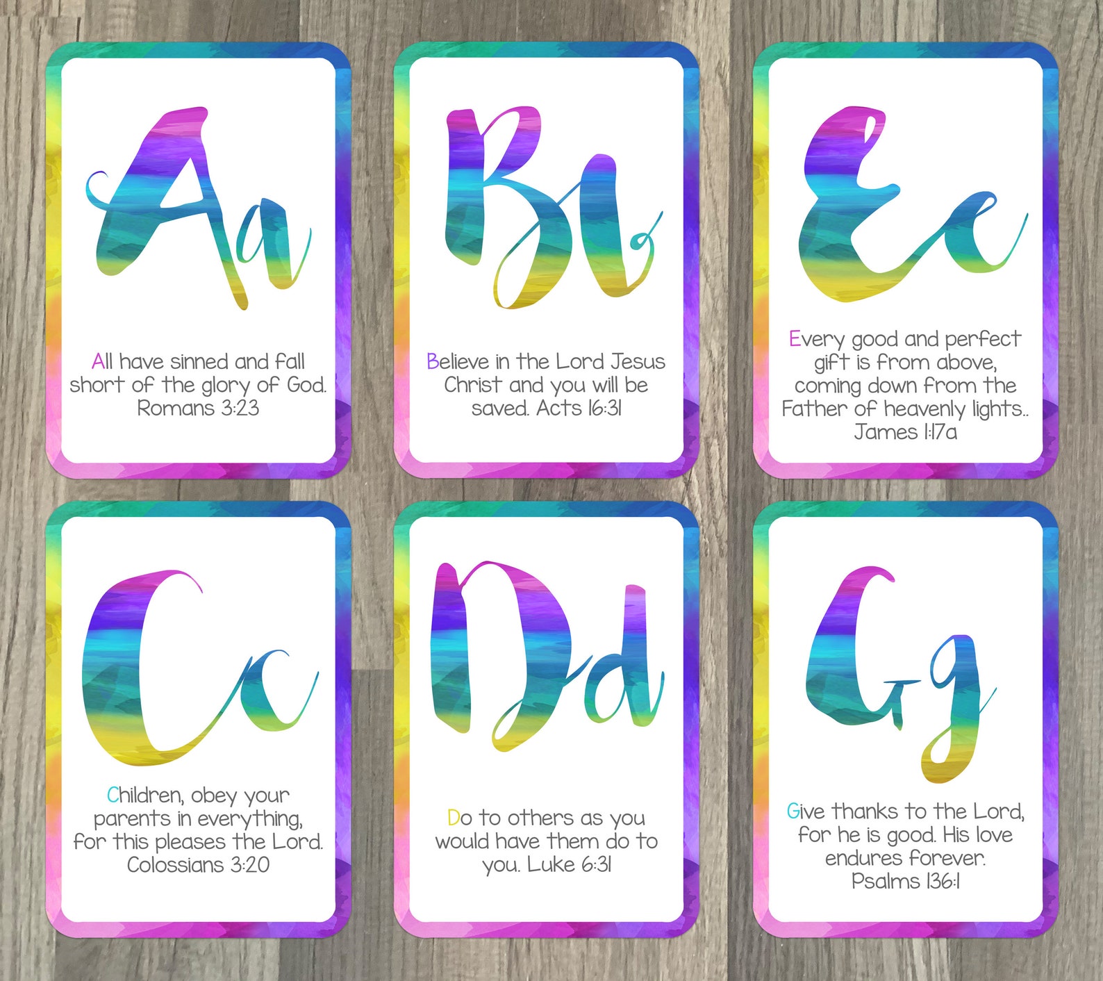 Bible Verse Flash Cards - Memory Verse Lesson Printable - First Second ...