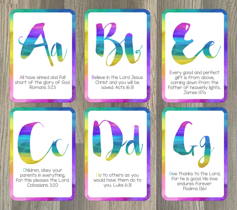 Bible Verse Flash Cards - Memory Verse Lesson Printable - First Second ...