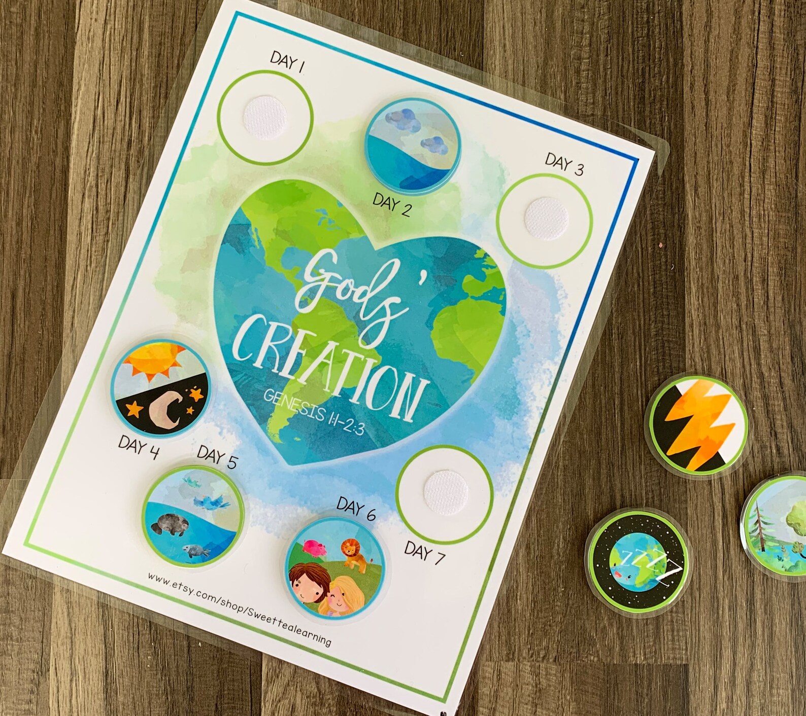 God's Creation Learning Puzzle - Seven Day of Creation Lesson Plan Game ...