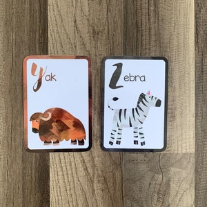 Animal Alphabet Flash Cards - Learning Flashcards - Preschool Toddler ...