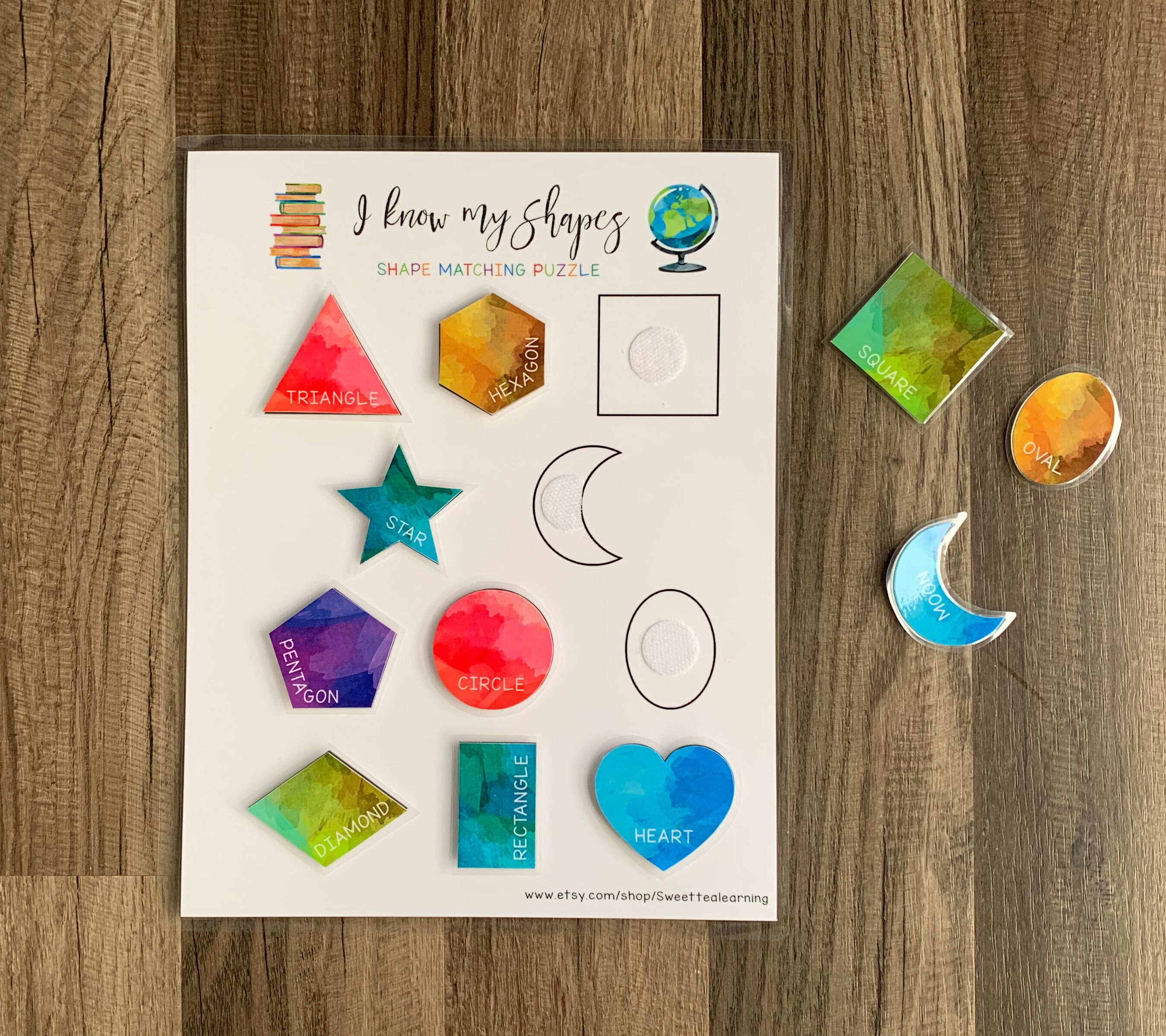 Shape Matching Learning Games Printable Puzzle - Etsy