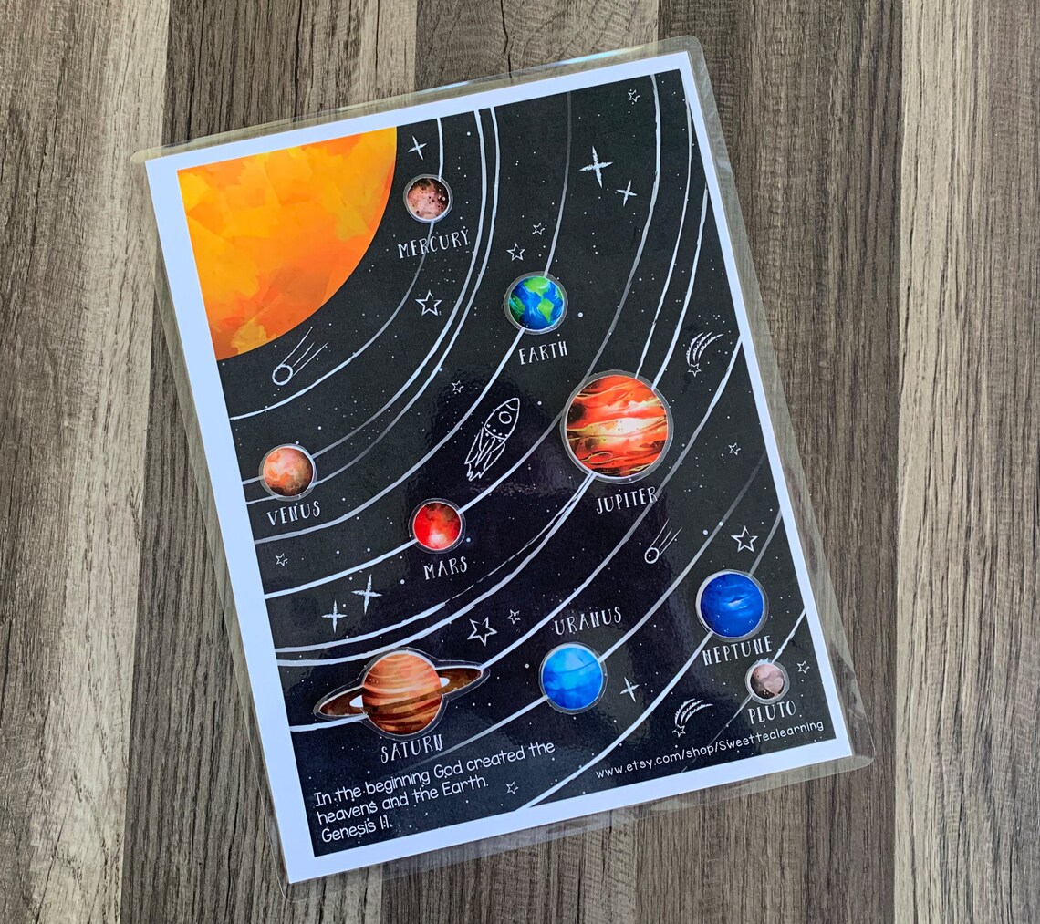 Solar System Printable Game Homeschool STEM Science Lesson | Etsy