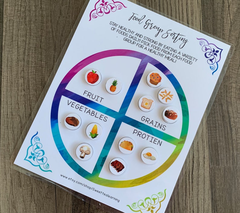 Food Group Sorting Game - Preschool Homeschool Activity - Busy Book ...