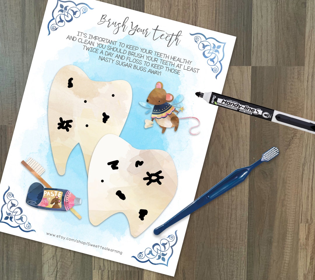 Brush Your Teeth Brushing Activity - Dental Hygiene - Healthy Habits ...